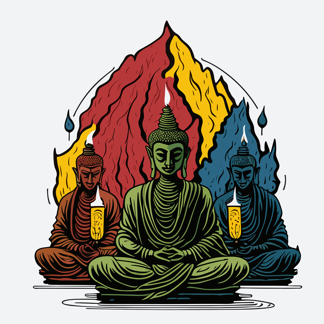 Download Buddha, Candle, Meditation. Royalty-Free Vector Graphic - Pixabay