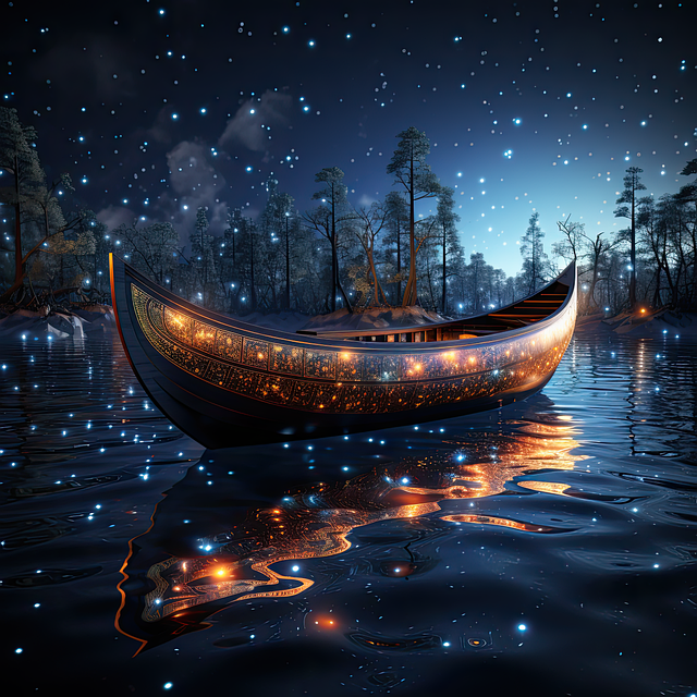 Download Ai Generated, Boat, Lights. Royalty-Free Stock Illustration ...