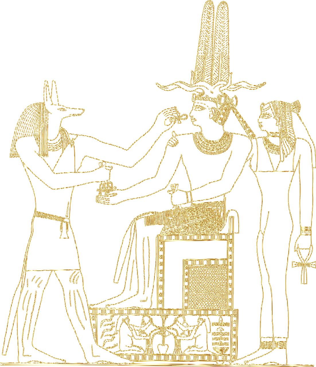 Download King Niuserre Statue Hieroglyphs Royalty-Free Vector Graphic ...