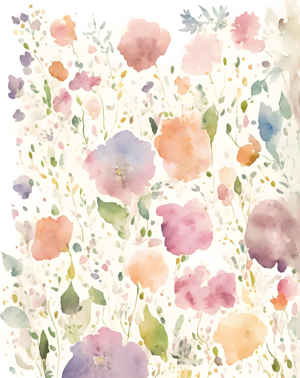 Download Flowers, Floral Background, Watercolor. Royalty-Free Stock ...