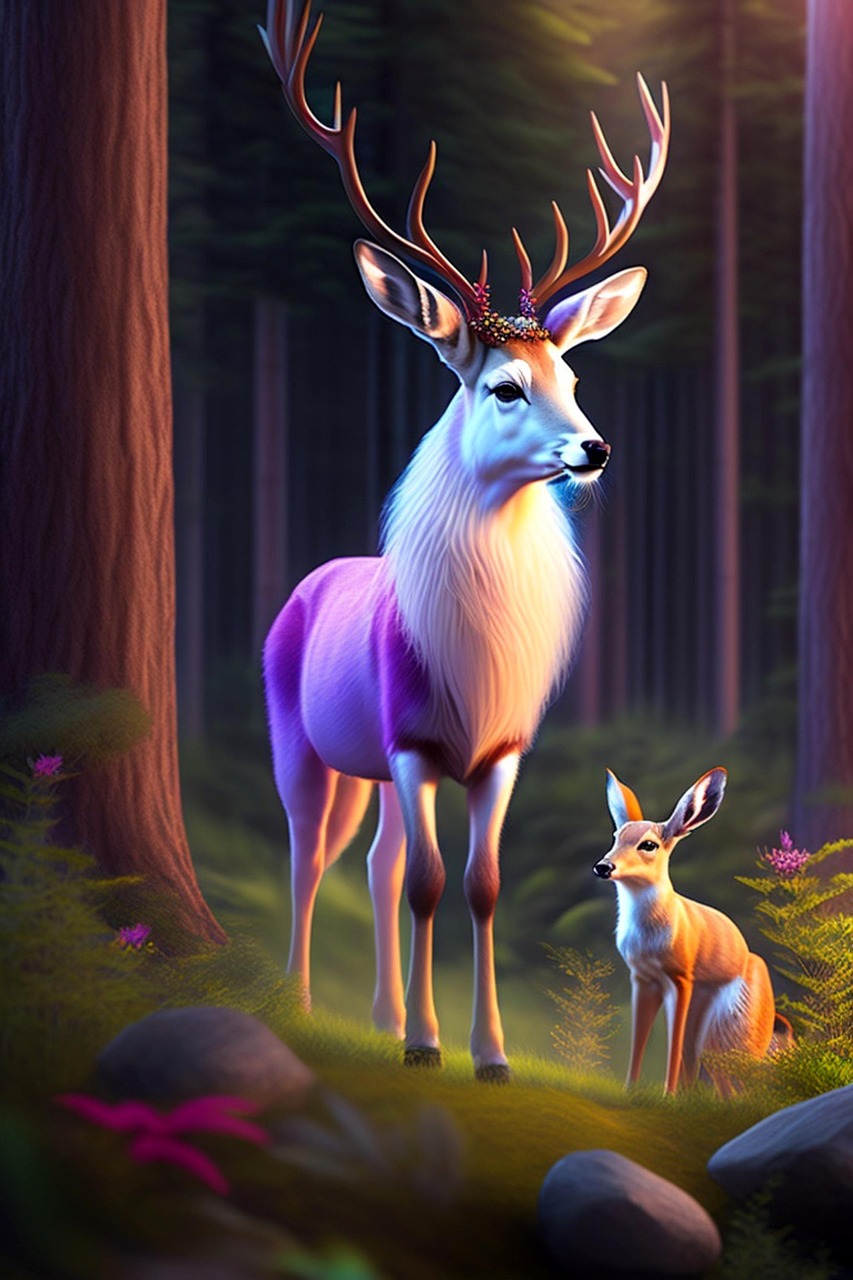 Download Forest, Trees, Deer. Royalty-Free Stock Illustration Image ...