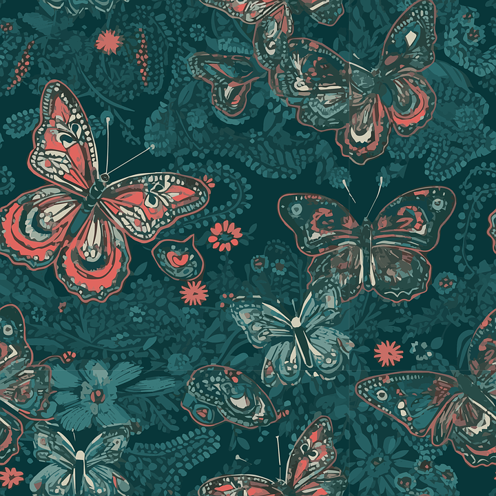Download Ai Generated Butterfly Pattern Royalty Free Stock