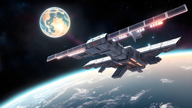 Download Space Station Sci-Fi Spaceship Royalty-Free Stock Illustration ...