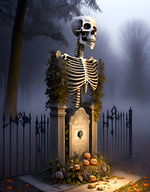 Download Halloween Skeleton Tombstone Royalty-Free Stock Illustration ...