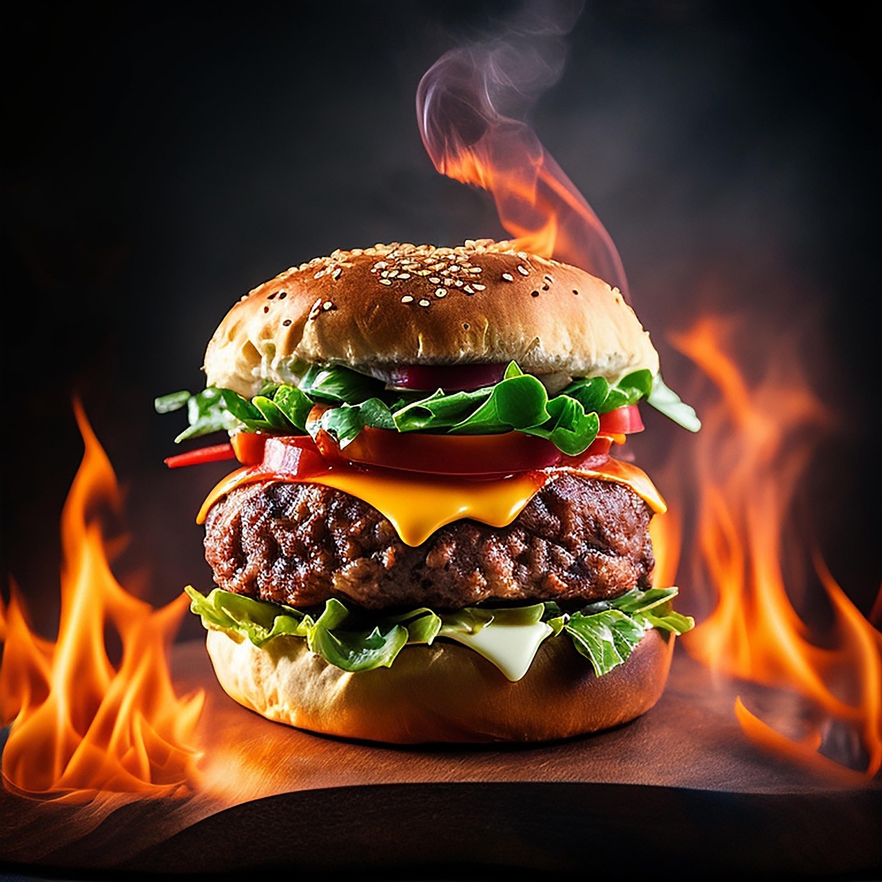 Download Ai Generated, Hamburger, Burger. Royalty-Free Stock ...