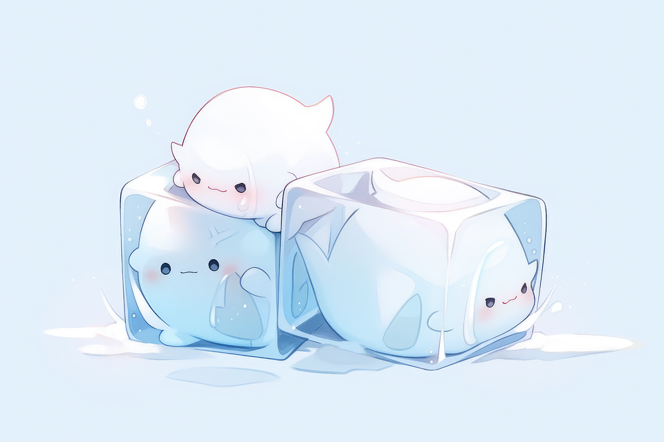 Download Ice Cream, Ice Cubes, Cute. Royalty-Free Stock Illustration ...
