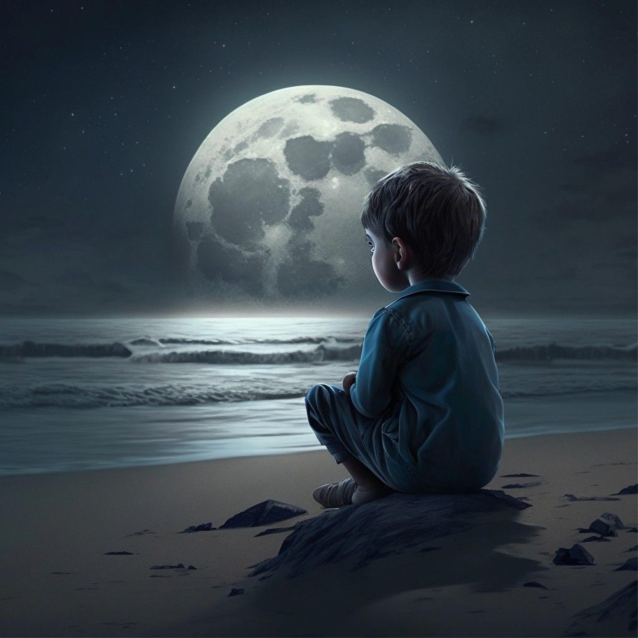 Boy Child Moon - Free photo on Pixabay - Pixabay