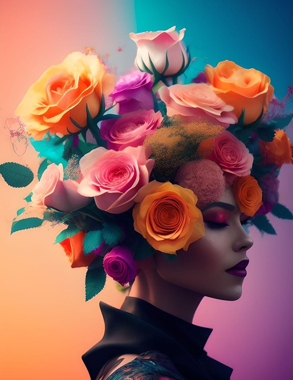 Download Woman, Flowers, Lady. Royalty-Free Stock Illustration Image ...