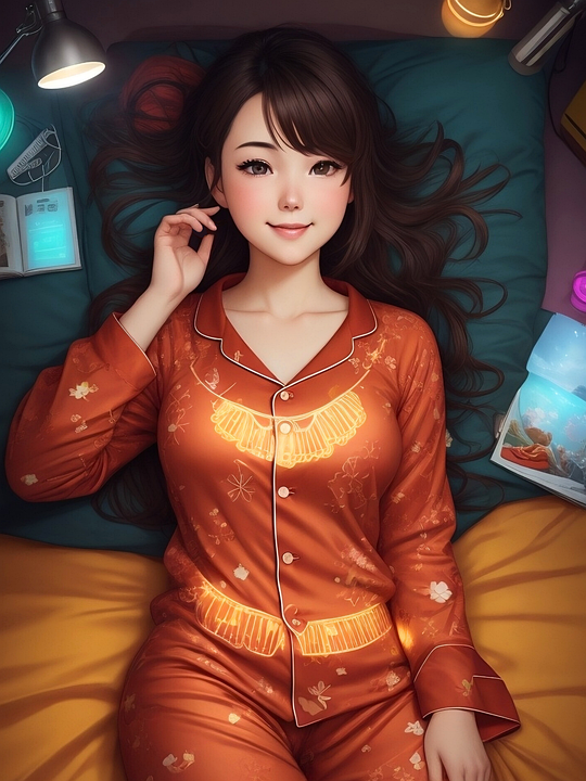 Download Ai Generated, Girl, Bed. Royalty-Free Stock Illustration Image ...