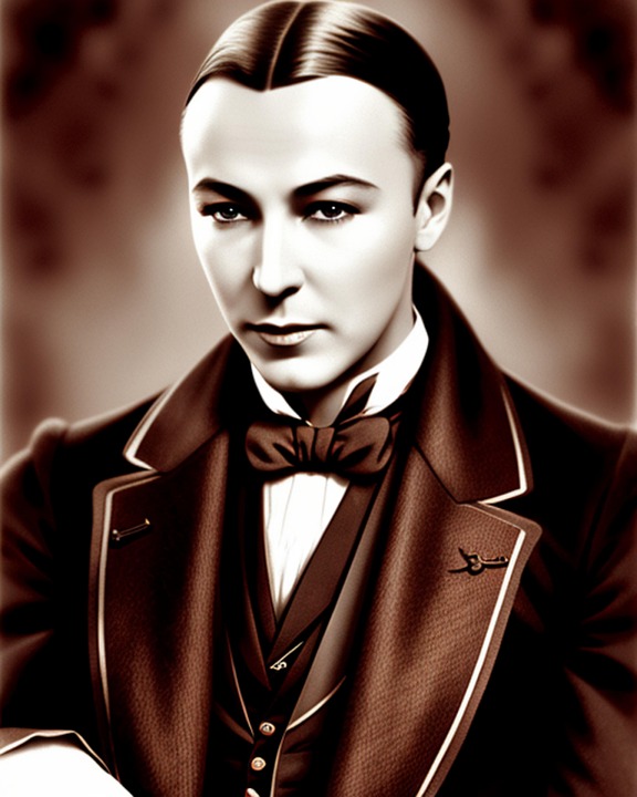 Download Rudolph Valentino Actor Portrait Royalty-Free Stock ...