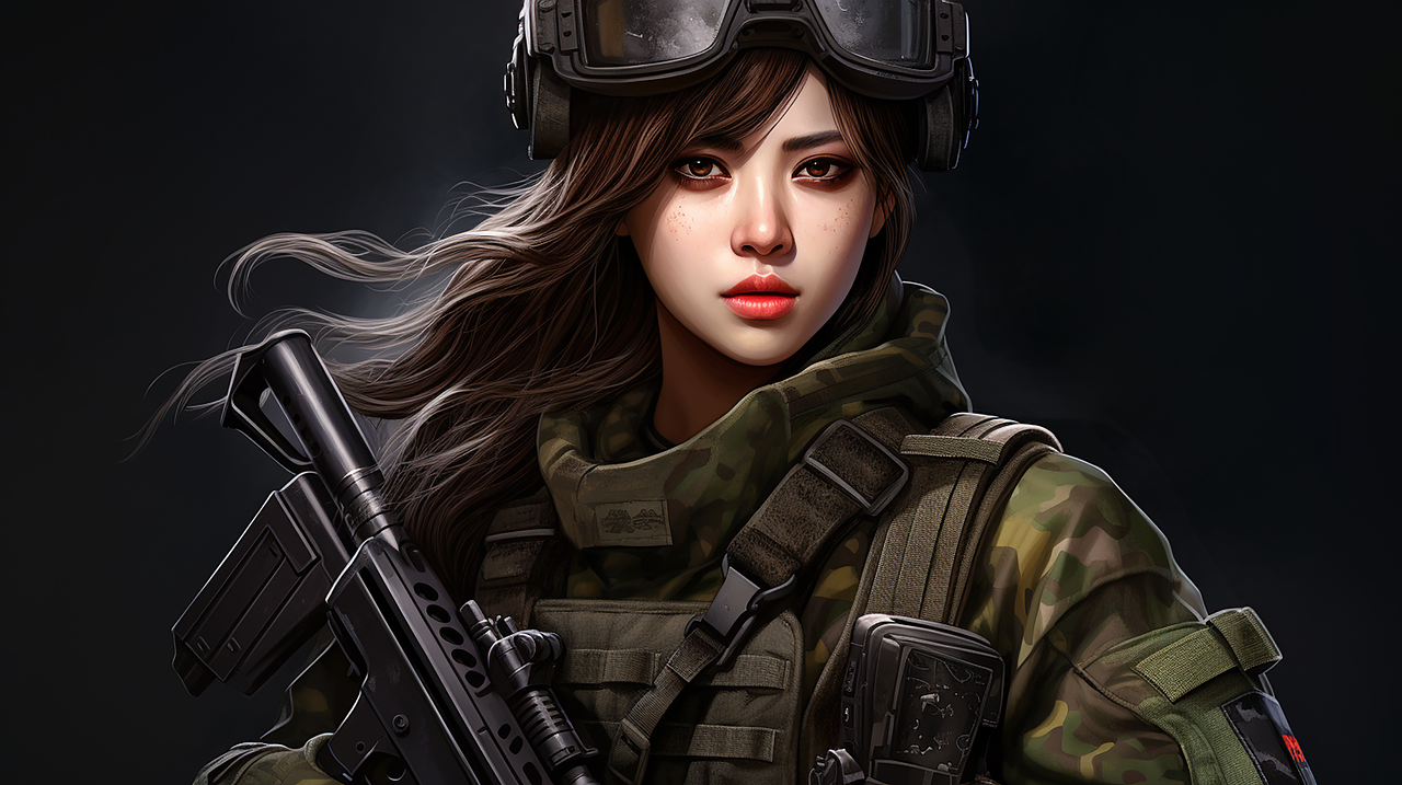 Army Girl Wallpaper
