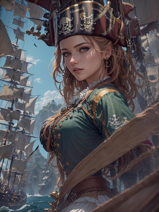 Download Ai Generated Woman Pirate Royalty Free Stock Illustration