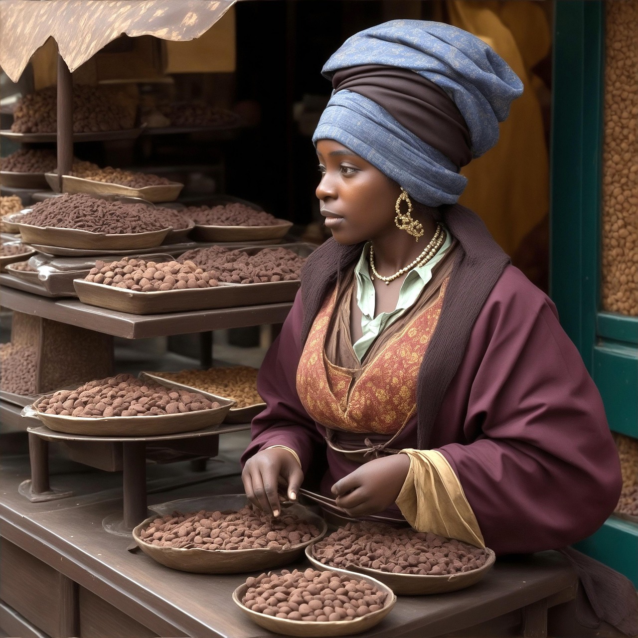 Download Woman, Sales Person, Chocolate. Royalty-Free Stock ...