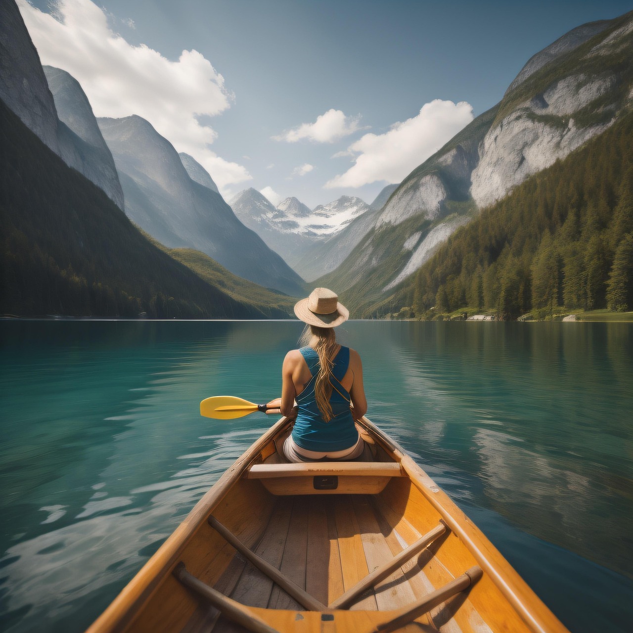 Download Ai Generated Woman Boat Royalty Free Stock Illustration