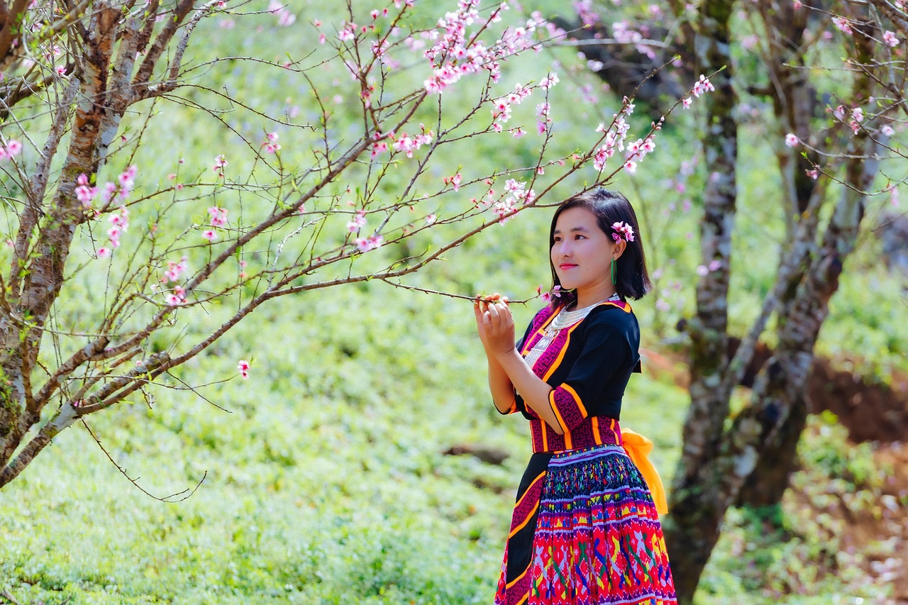 Girl Peach Blossom Forest - Free photo on Pixabay