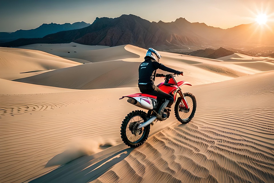 Download Motorbike, Desert, Sun. Royalty-Free Stock Illustration Image ...