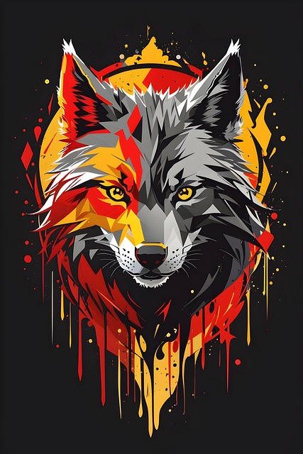 Download Ai Generated, Wolf, Low Poly. Royalty-Free Stock Illustration ...