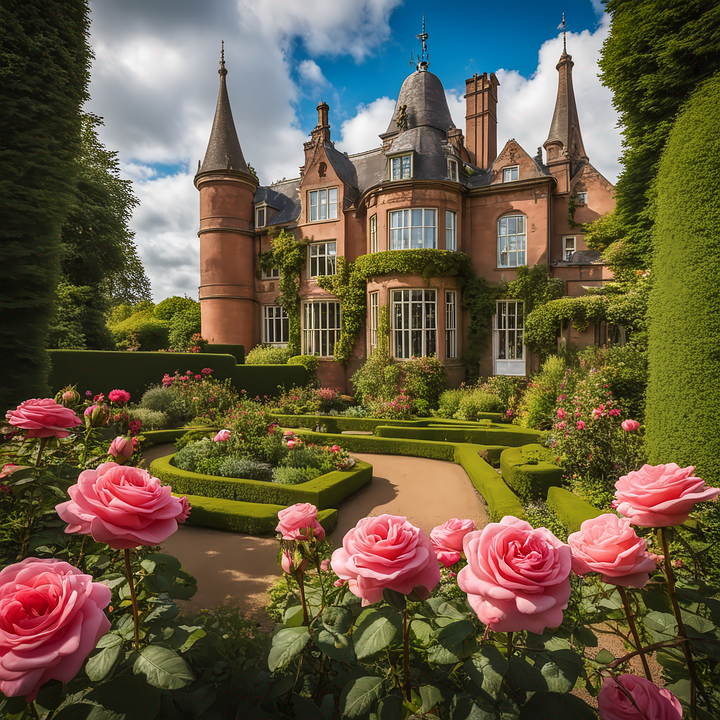 Download Mansion Home Rosebush Royalty-Free Stock Illustration Image ...