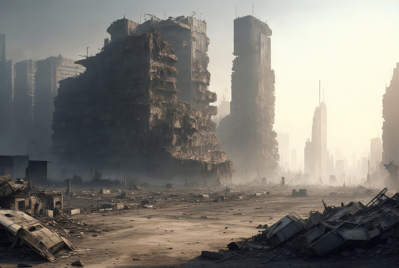 Download Ai Generated, Buildings, Destruction. Royalty-Free Stock ...