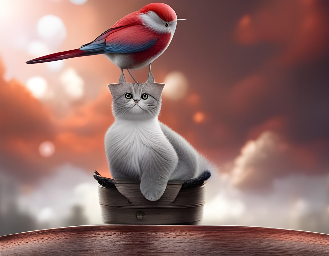 Download Bird Cat Animal Royalty-Free Stock Illustration Image - Pixabay