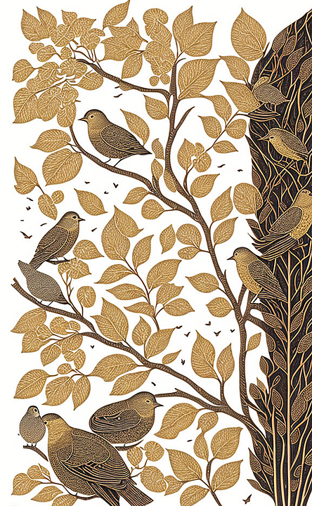 Download Ai Generated, Birds, Tree. Royalty-Free Stock Illustration ...