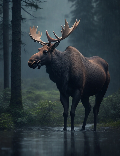 Download Ai Generated, Moose, Animal. Royalty-Free Stock Illustration ...
