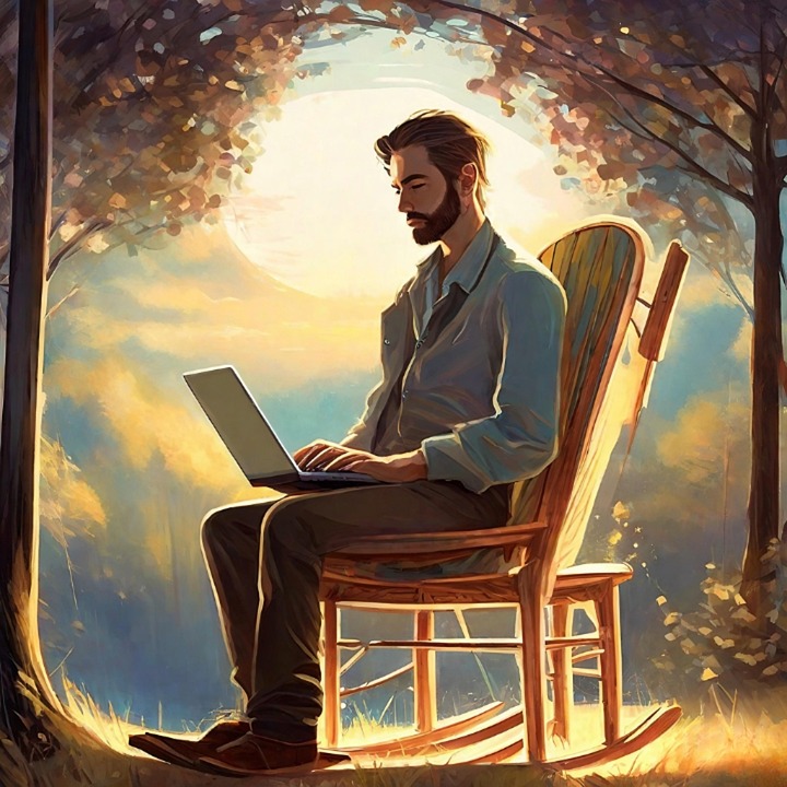 Download Ai Generated, Man, Laptop. Royalty-Free Stock Illustration ...