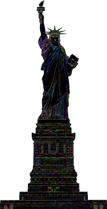 Download Statue Of Liberty, Ellis Island, Landmark. Royalty-Free Vector ...