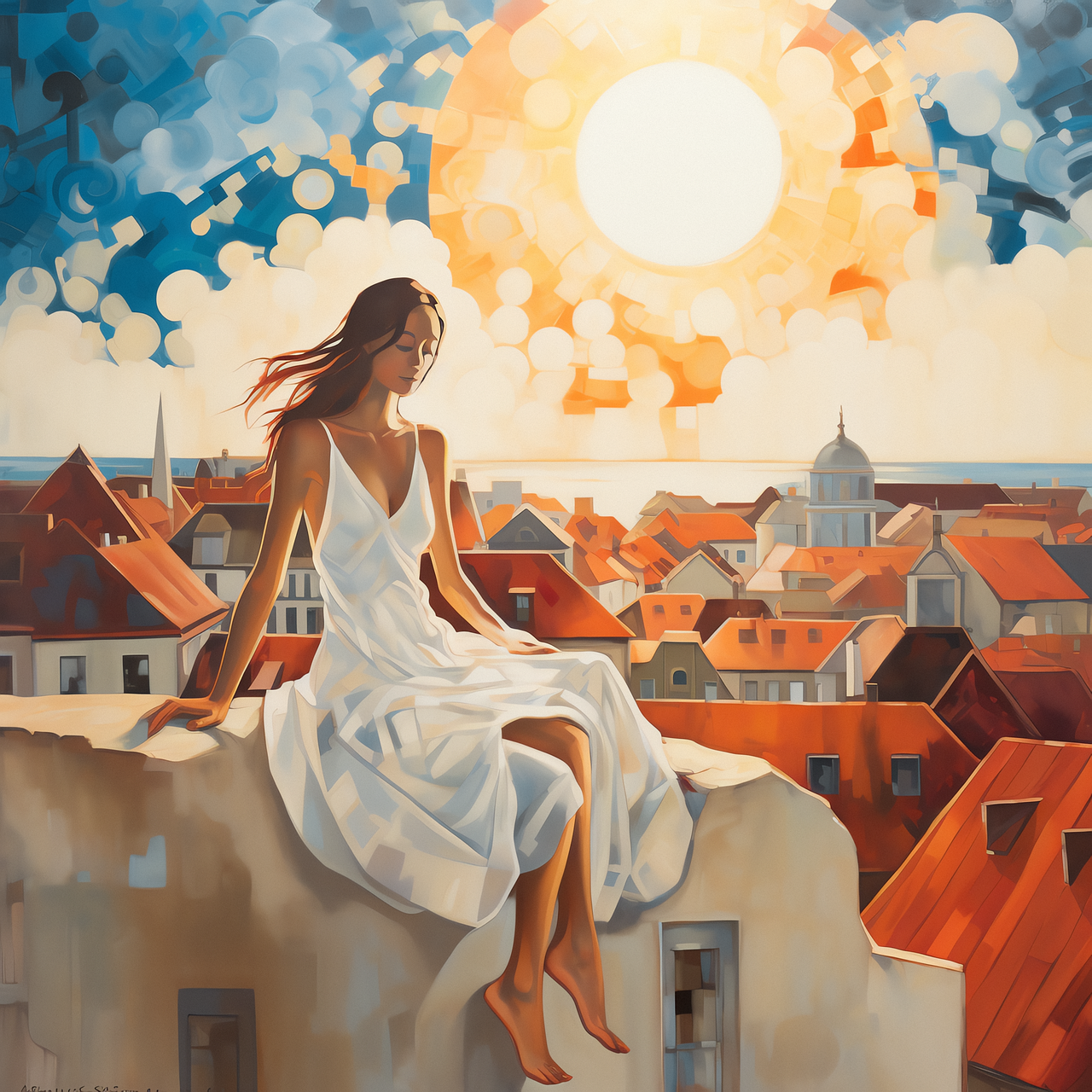 Download Woman, Beautiful, Sun. Royalty-Free Stock Illustration Image ...