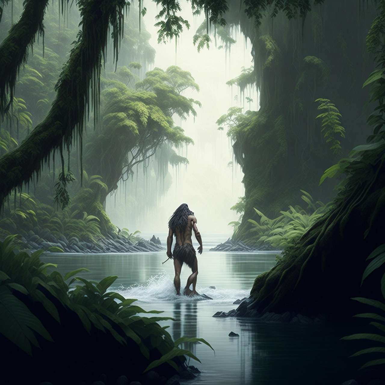 Download Ai Generated Nature Man Royalty Free Stock Illustration