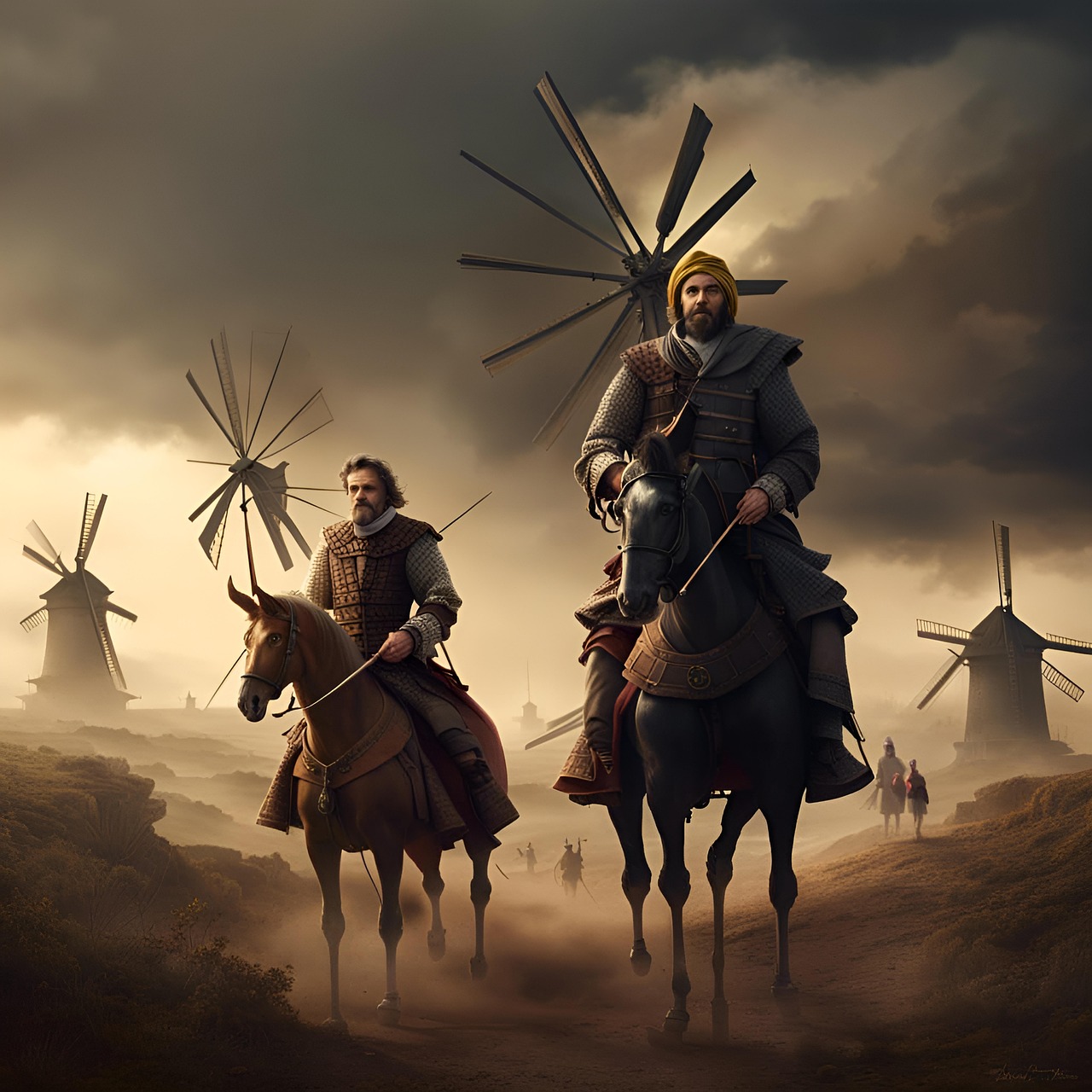 Download Don Quixote, Sancho Panza, Cervantes. Royalty-Free Stock ...
