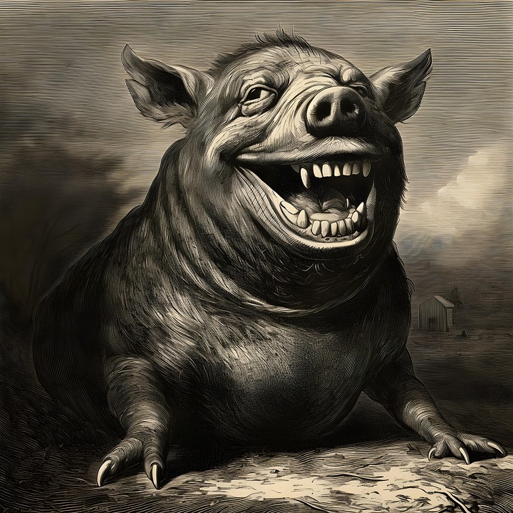 Download Ai Generated, Pig, Evil. Royalty-Free Stock Illustration Image ...
