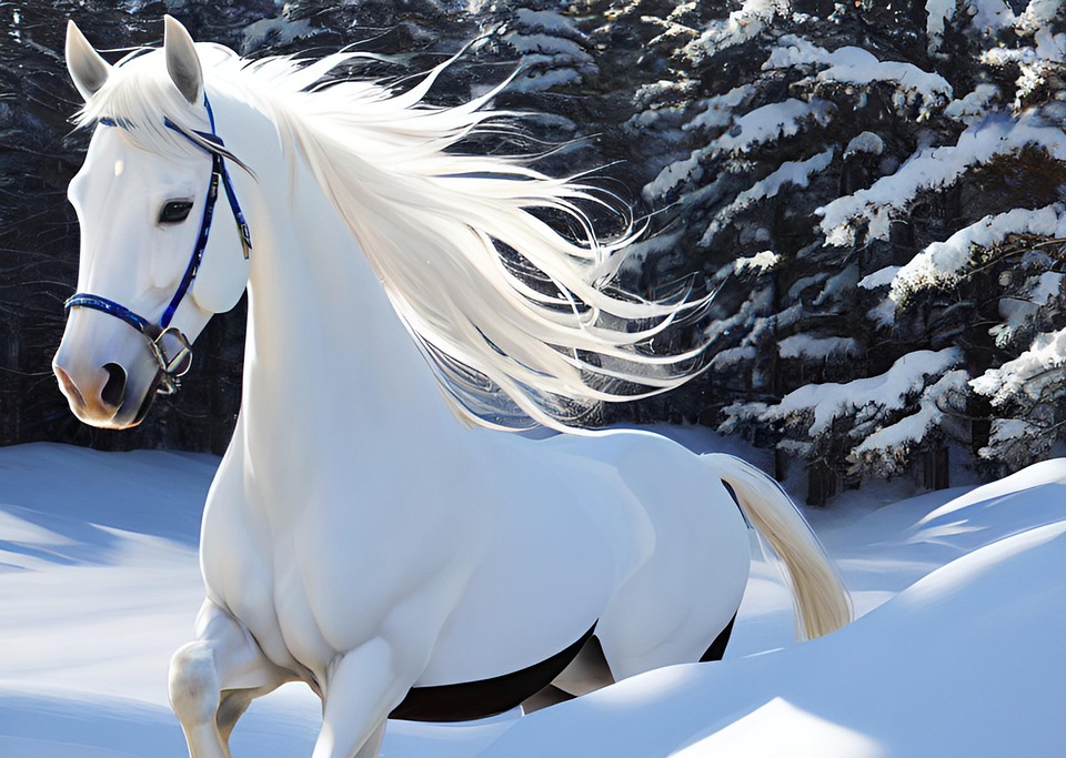 Caballo Blanco Horse - Imagen gratis en Pixabay - Pixabay