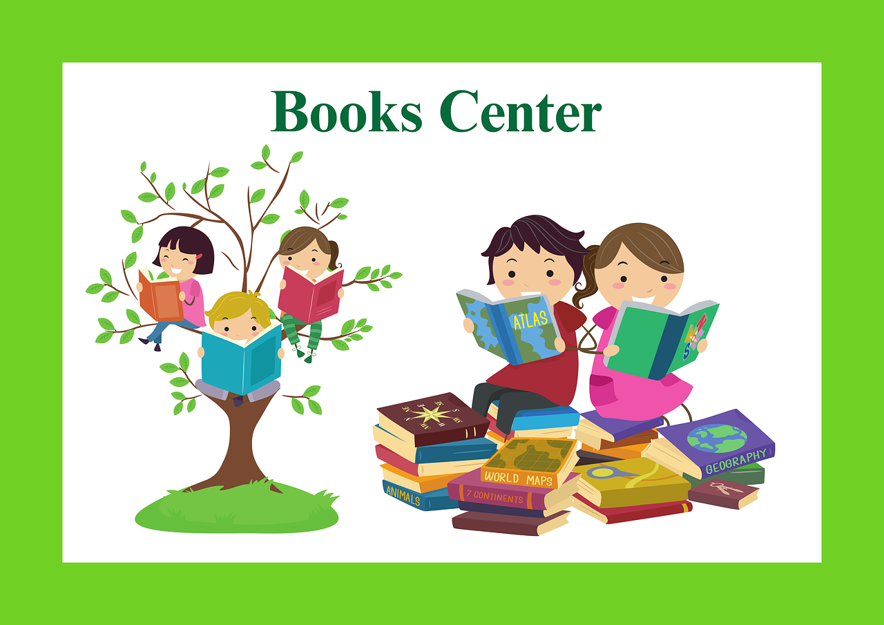 Download Center Signs For Preschool, Pre-K, Kindergarten. Royalty-Free ...
