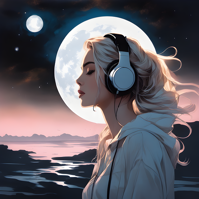 Download Woman Headset Moon Royalty-Free Stock Illustration Image - Pixabay