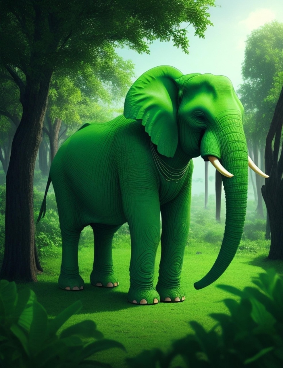 Elefante Verde Animales - Imagen gratis en Pixabay