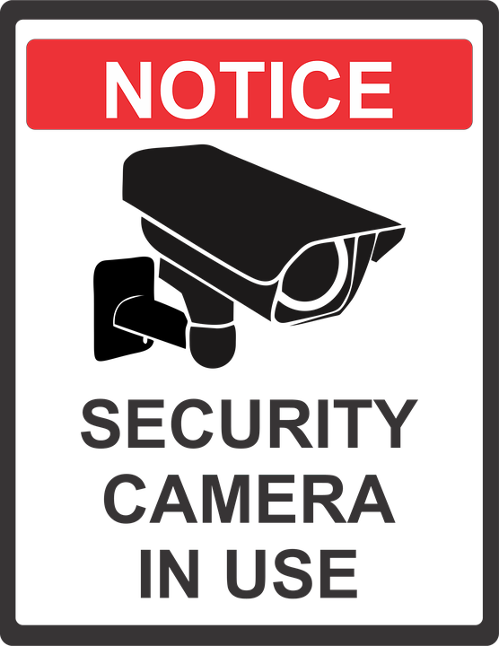 Download Signage, Security Sign, Monitoring. Royalty-Free Stock ...