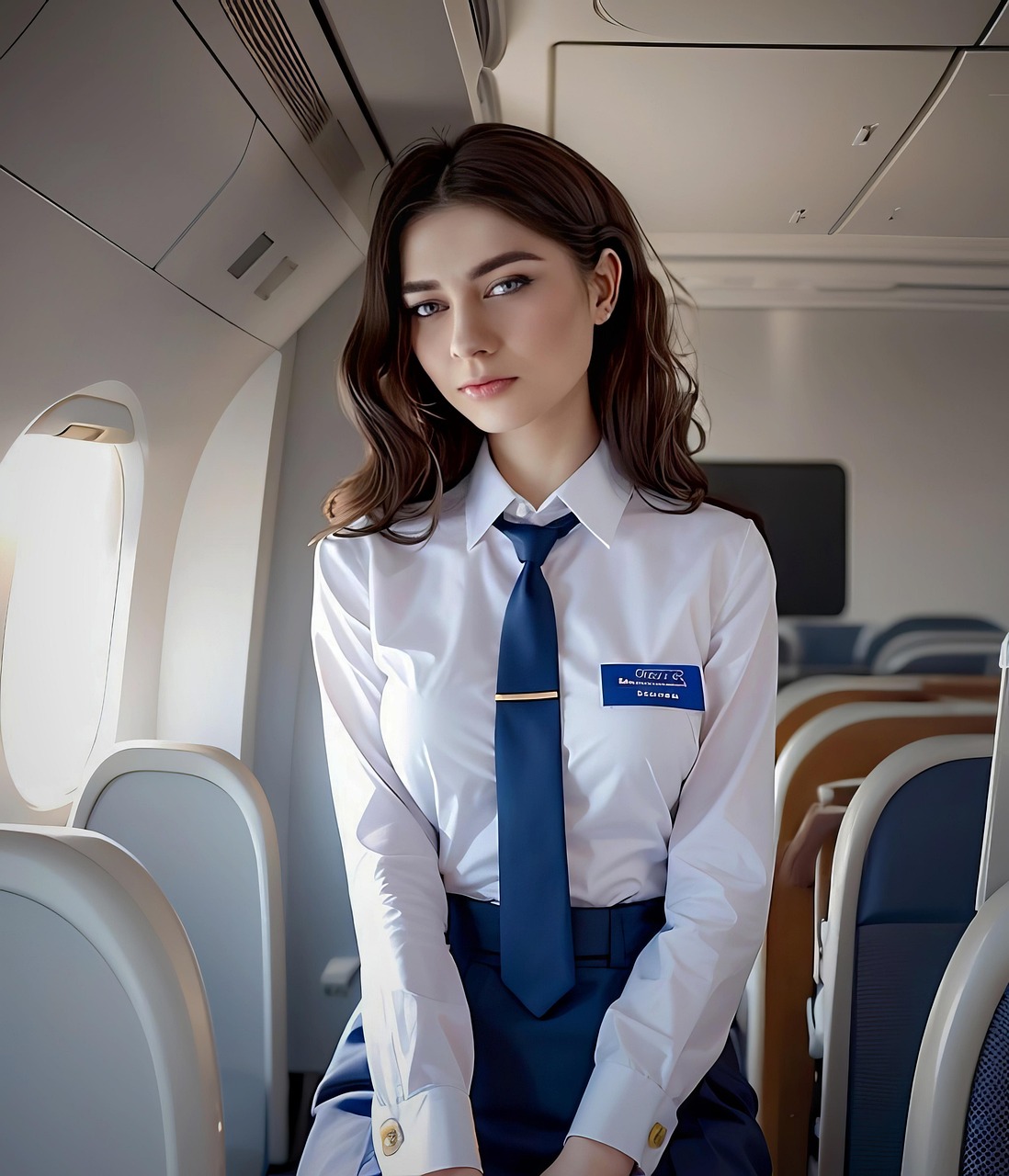 Download Stewardess A Woman Portrait Royalty-Free Stock Illustration ...