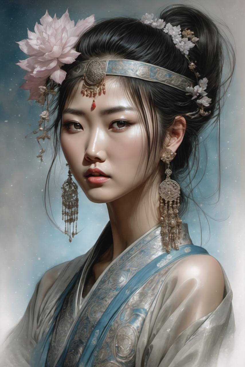 Download Ai Generated Woman Asian Royalty Free Stock Illustration