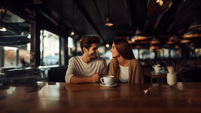 Download Ai Generated, Couple, Coffee. Royalty-Free Stock Illustration ...