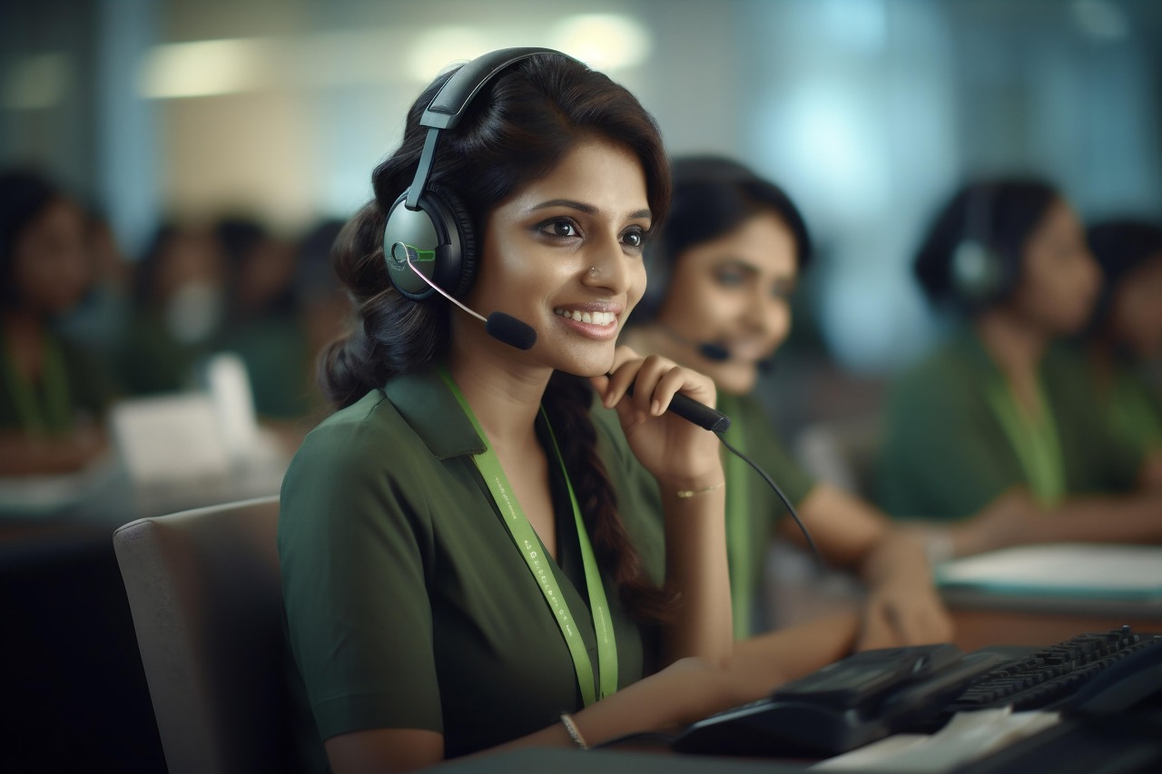 Download Ai Generated Woman Call Center Royalty-Free Stock Illustration ...