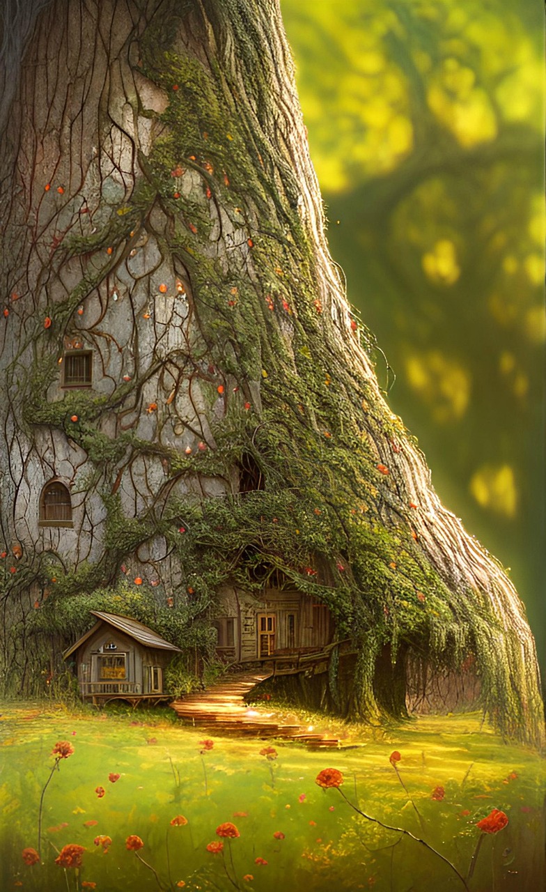 Download Ai Generated, Tree House, Woods. Royalty-Free Stock ...