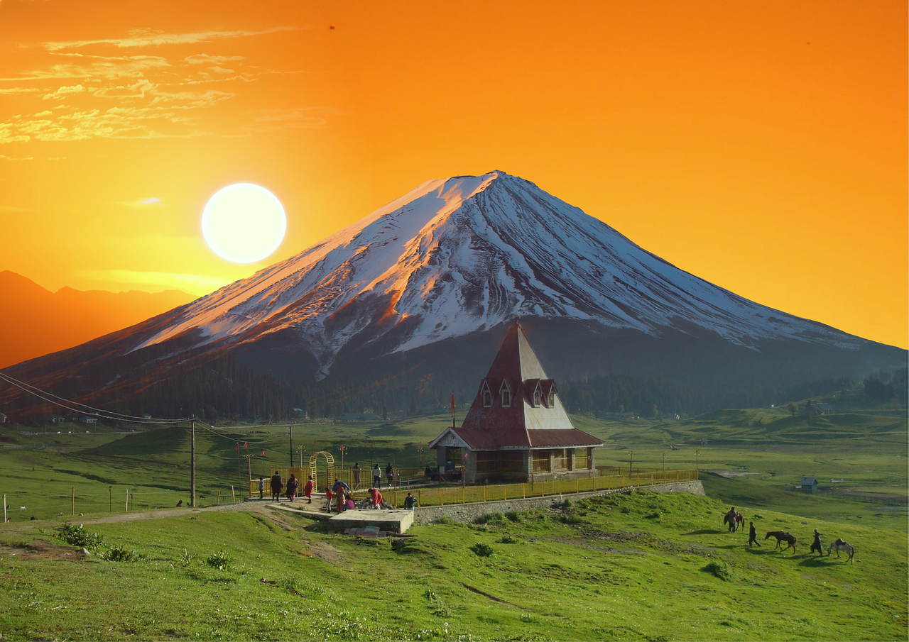Download Gulmarg, Kashmir, Photoshop. Royalty-Free Stock Illustration ...