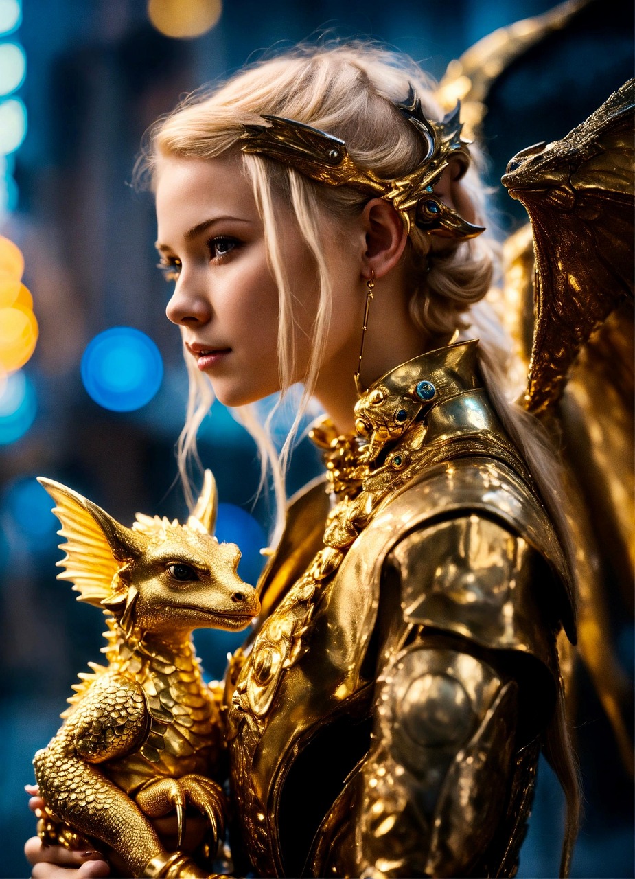 Download Ai Generated Girl Dragon Royalty Free Stock Illustration
