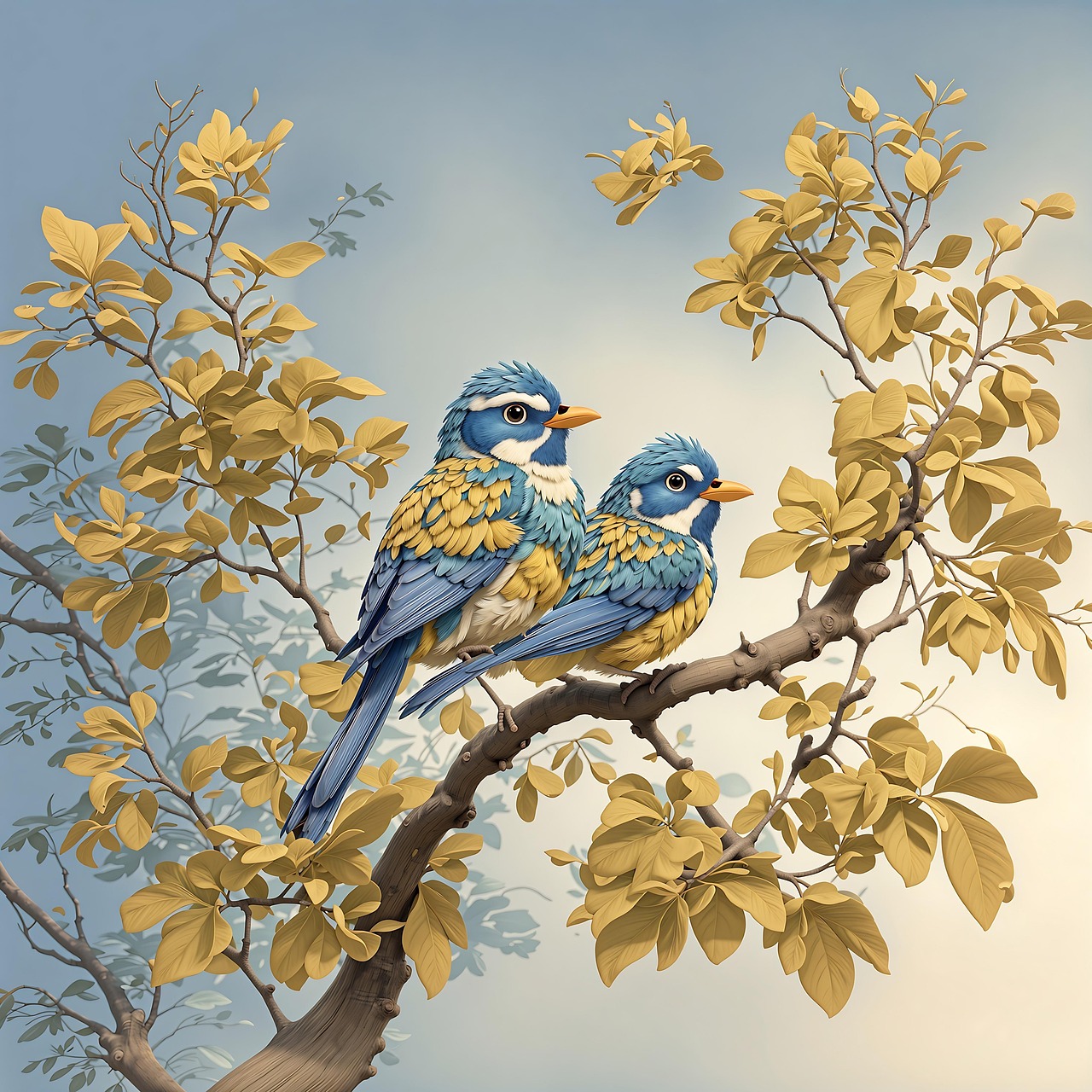 Download Ai Generated Birds Tree Royalty-Free Stock Illustration Image ...
