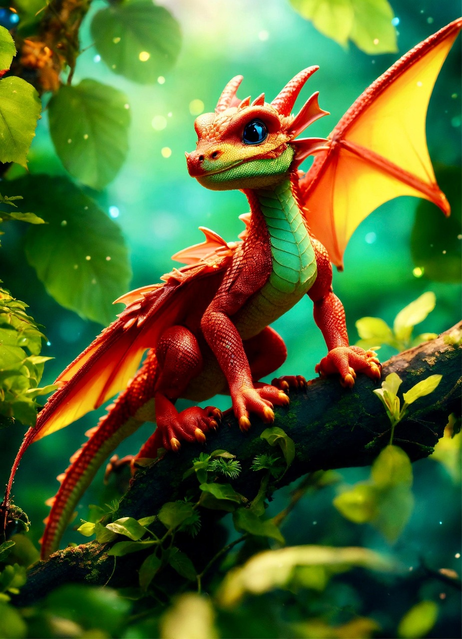 Download Ai Generated, Baby Dragon, Forest. Royalty-Free Stock ...