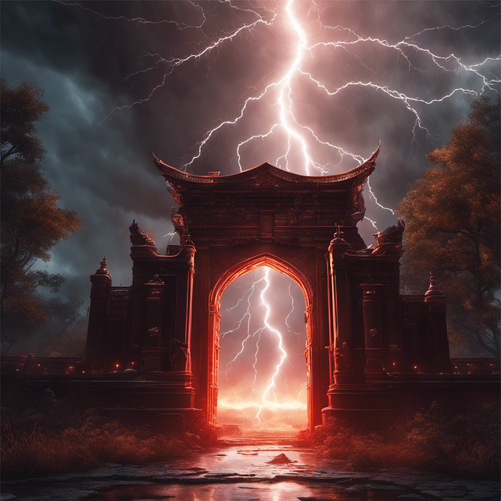 Download Ai Generated, Arch, Lightning. Royalty-Free Stock Illustration ...