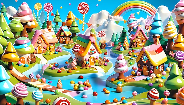 Download Candy, Sweets, Landscape. Royalty-Free Stock Illustration ...
