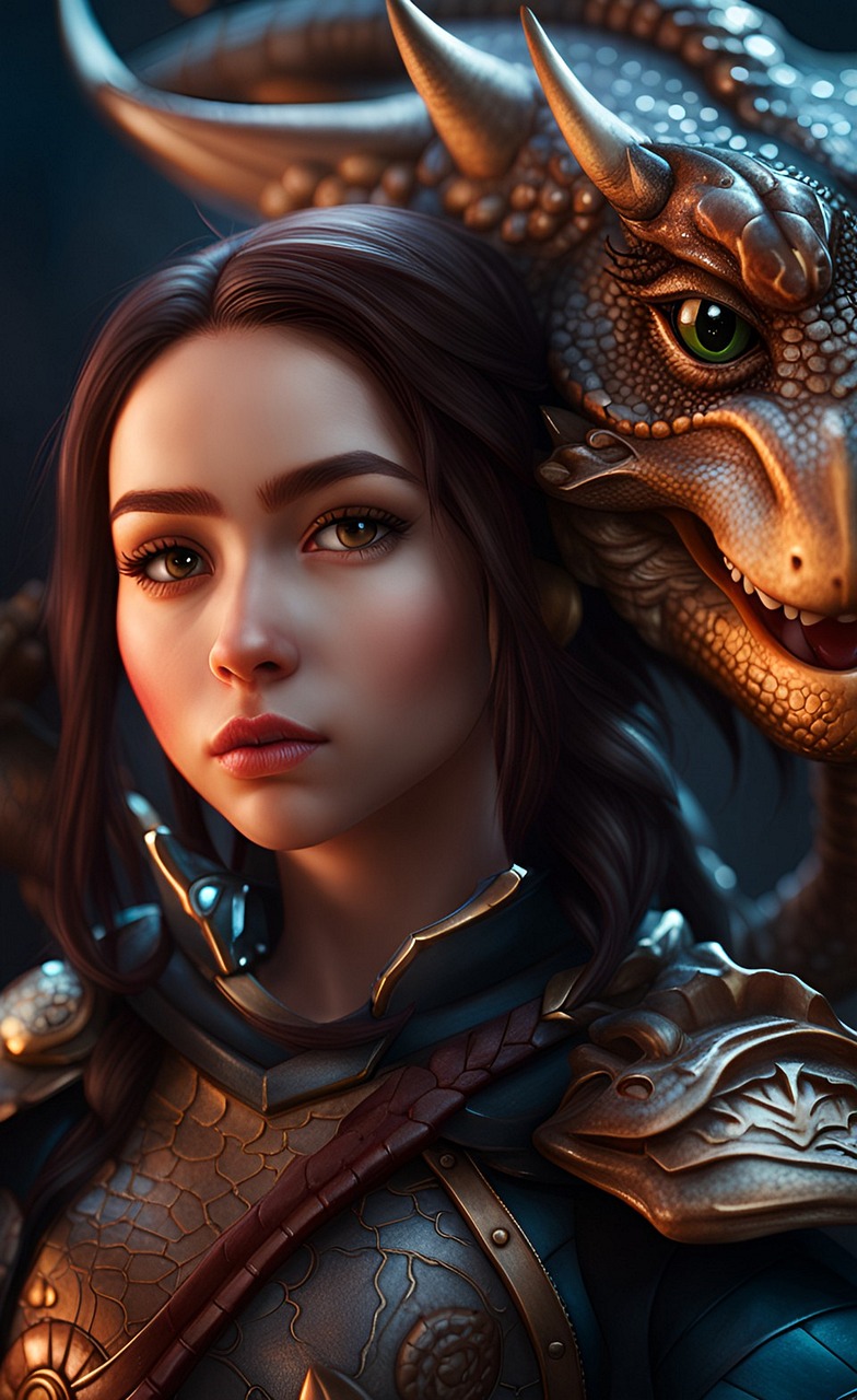 Download Woman Dragon Warrior Royalty Free Stock Illustration Image