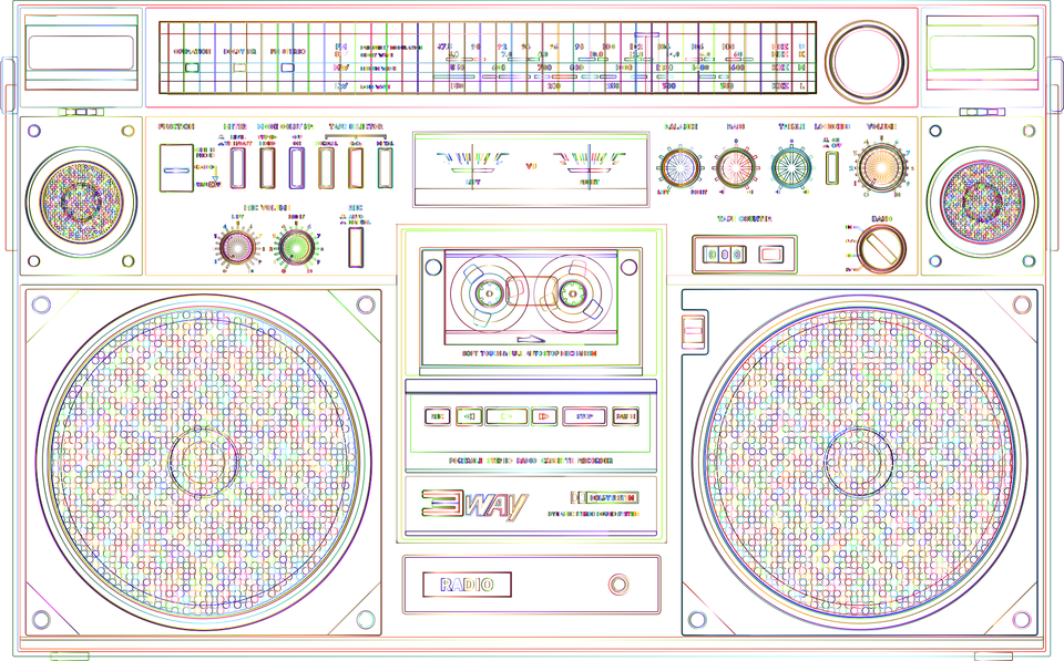 Download Boombox, Radio Cassette, Music. Royalty-Free Vector Graphic ...